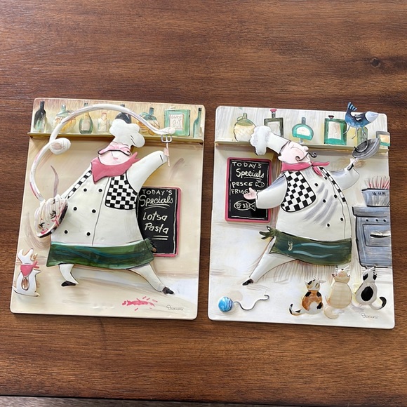 Wall Decor | 2 3d Chef Signs For Kitchen Walls | Poshmark